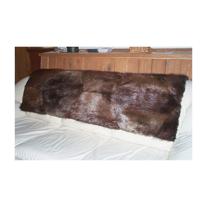 Glacier Wear - Natural Beaver Fur Couch Throw For Sale
